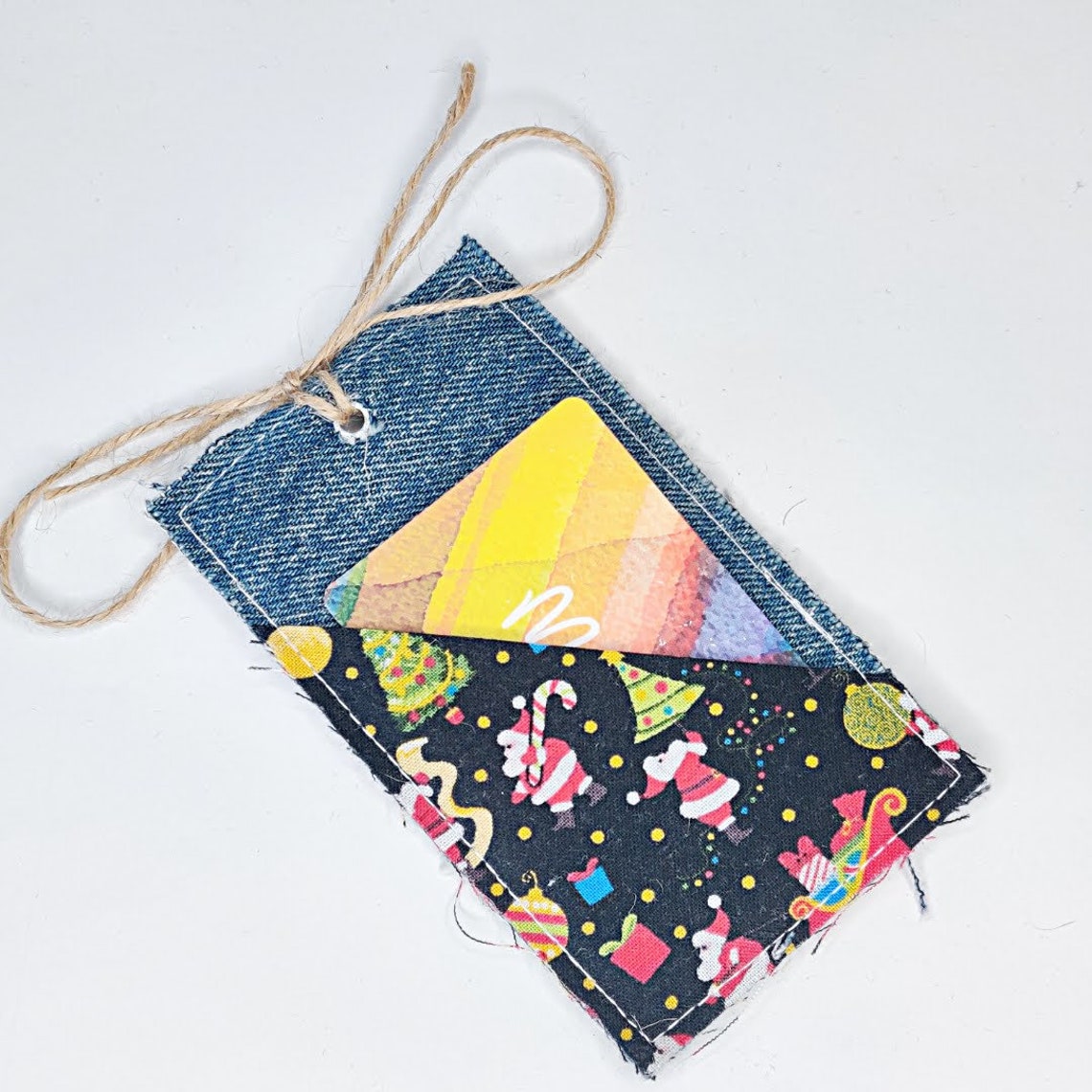 Reusable Upcycled Denim Gift Tags With Christmas Tree - Etsy