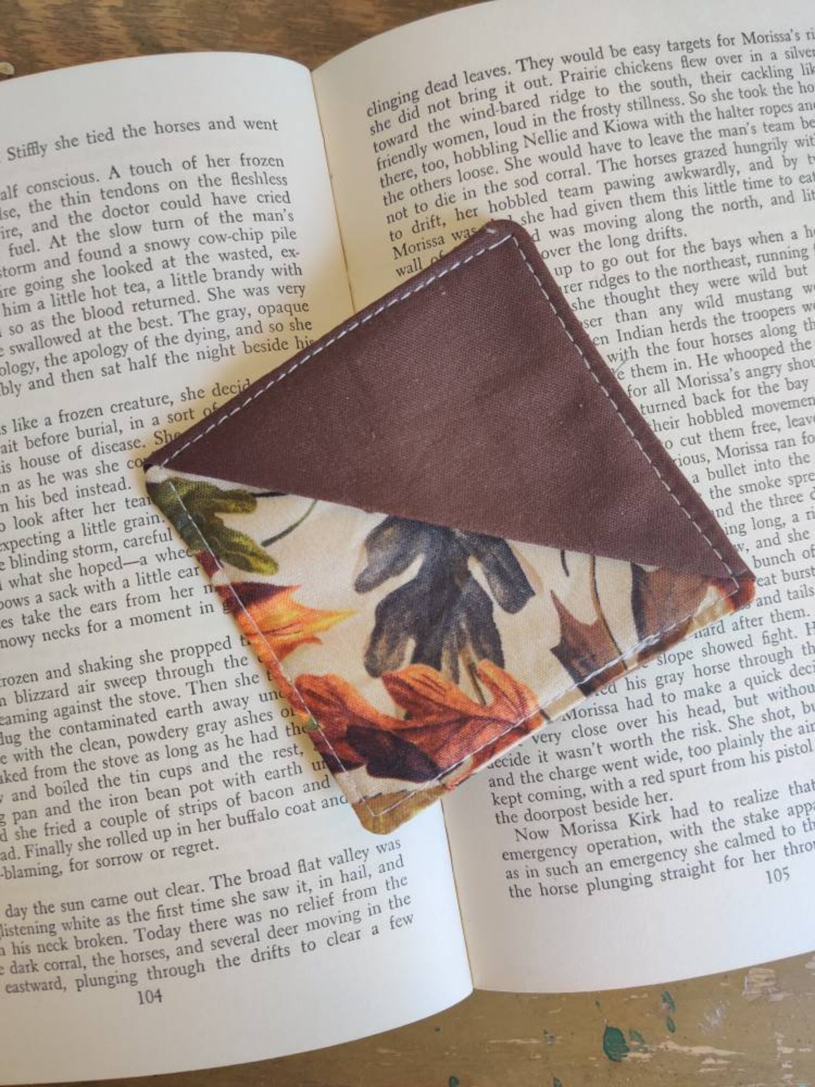 Square Corner Bookmark in Fall Motifs - Etsy