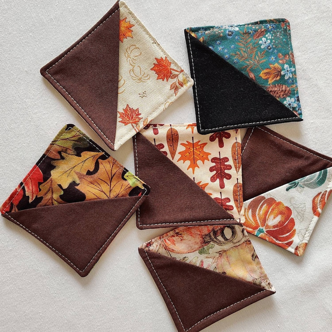 Square Corner Bookmark in Fall Motifs - Etsy
