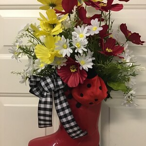 Ladybug Rain Boot Wreath, Farmhouse, Country Design, Collectible ...