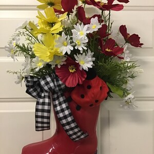 Ladybug Rain Boot Wreath, Farmhouse, Country Design, Collectible ...