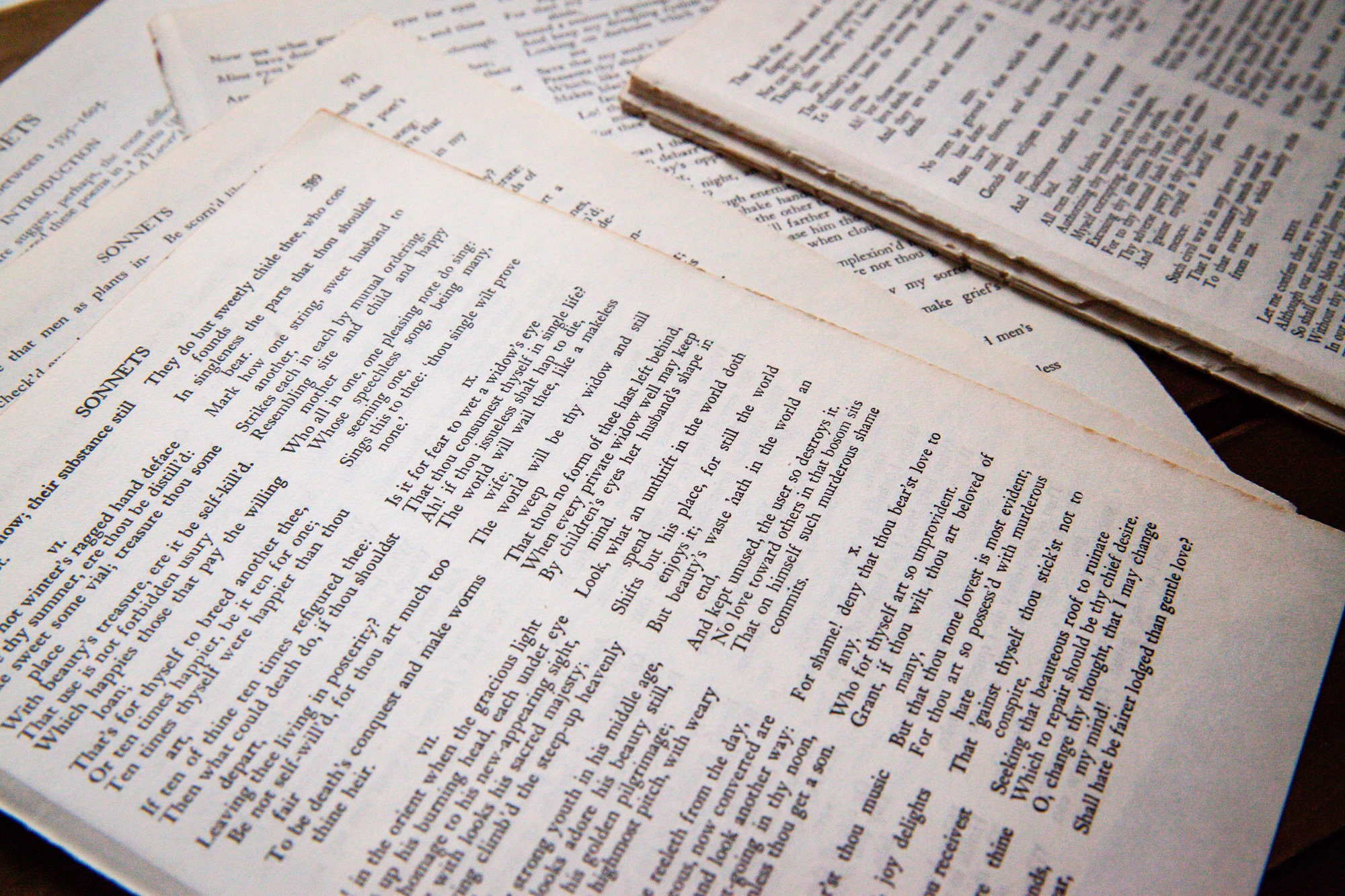 Shakespeare Sonnets Vintage Book Pages | Vintage Paper | Junk ...