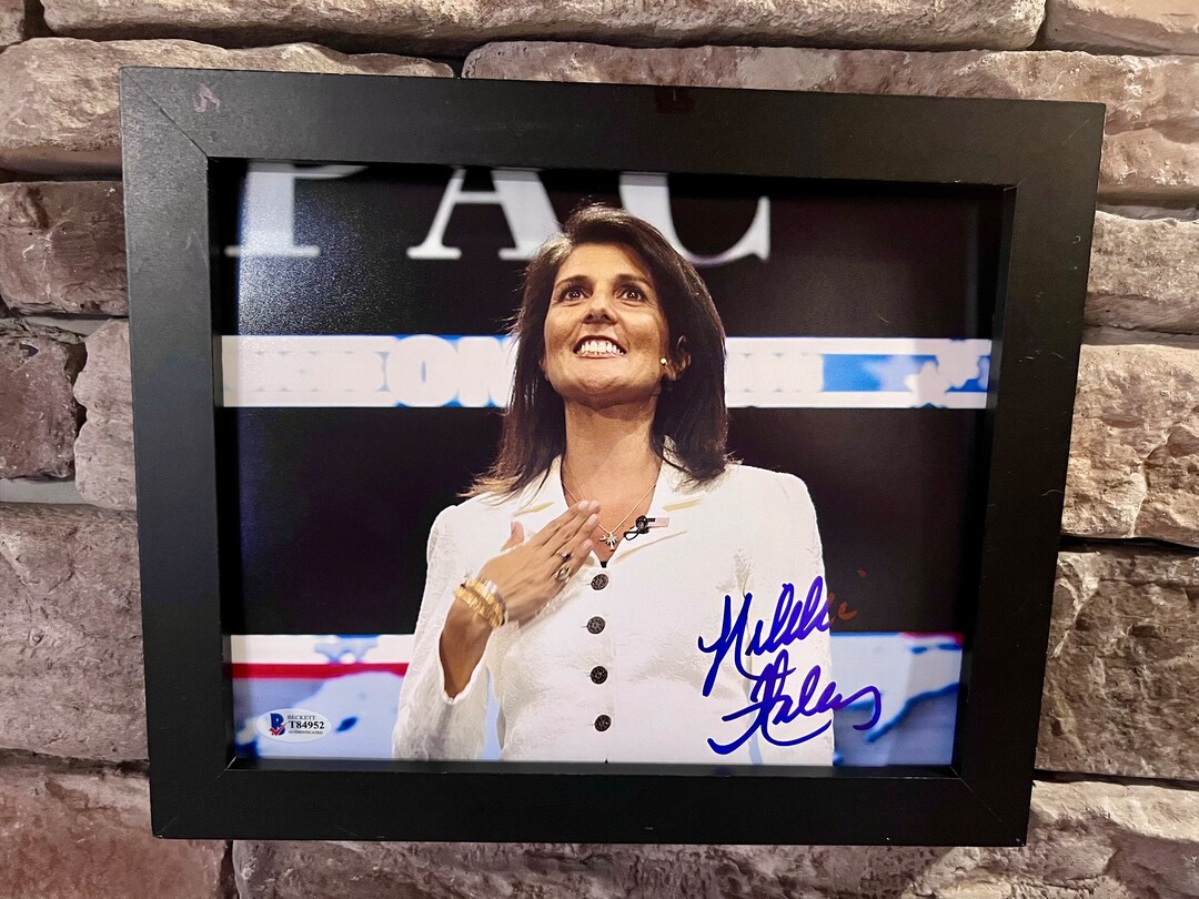 Autographed Nikki Haley 8x10inch Framed Photo With Beckett - Etsy