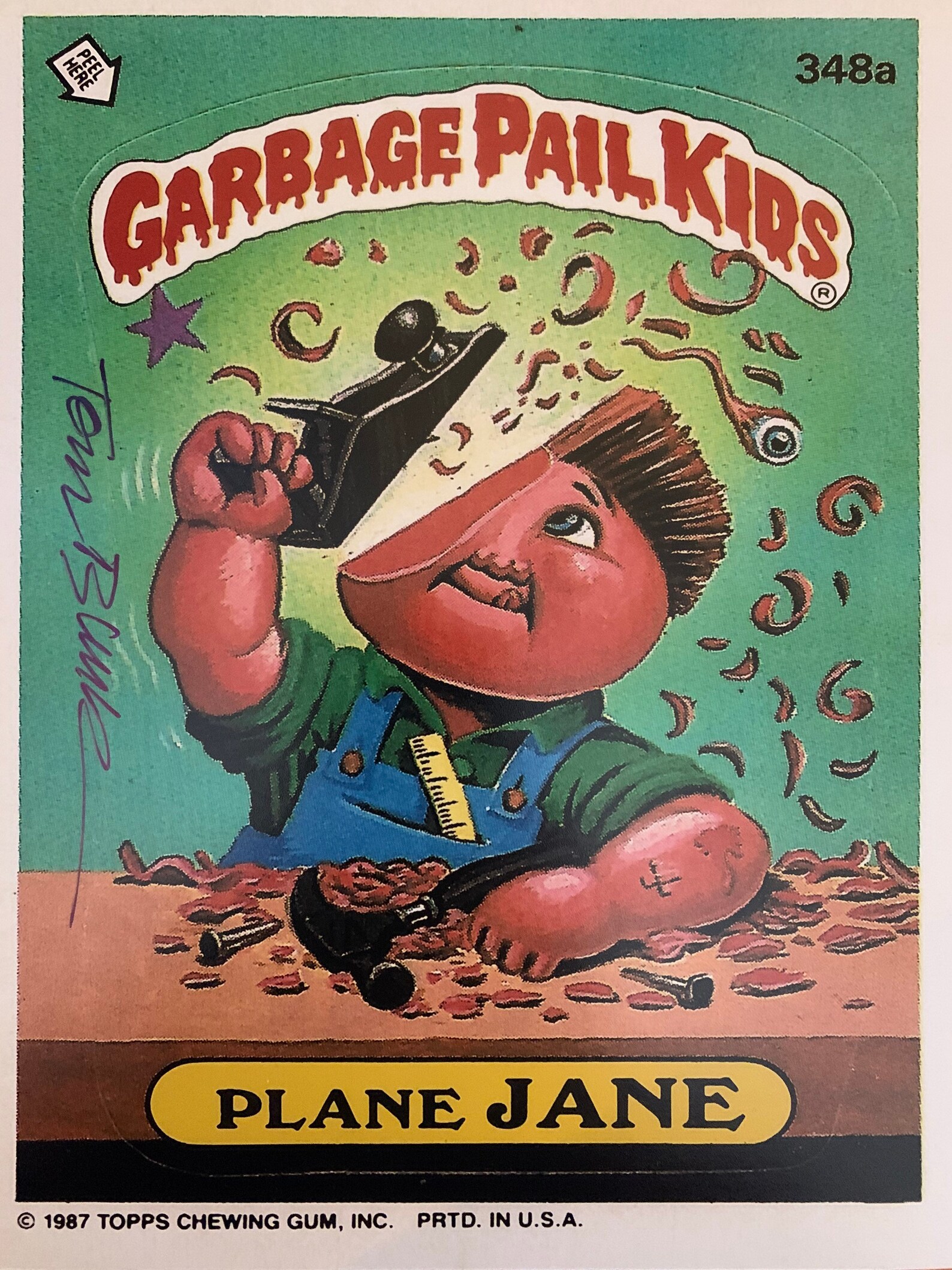 Autographed Tom Bunk Garbage Pail Kids Creator.8x10inch Framed - Etsy