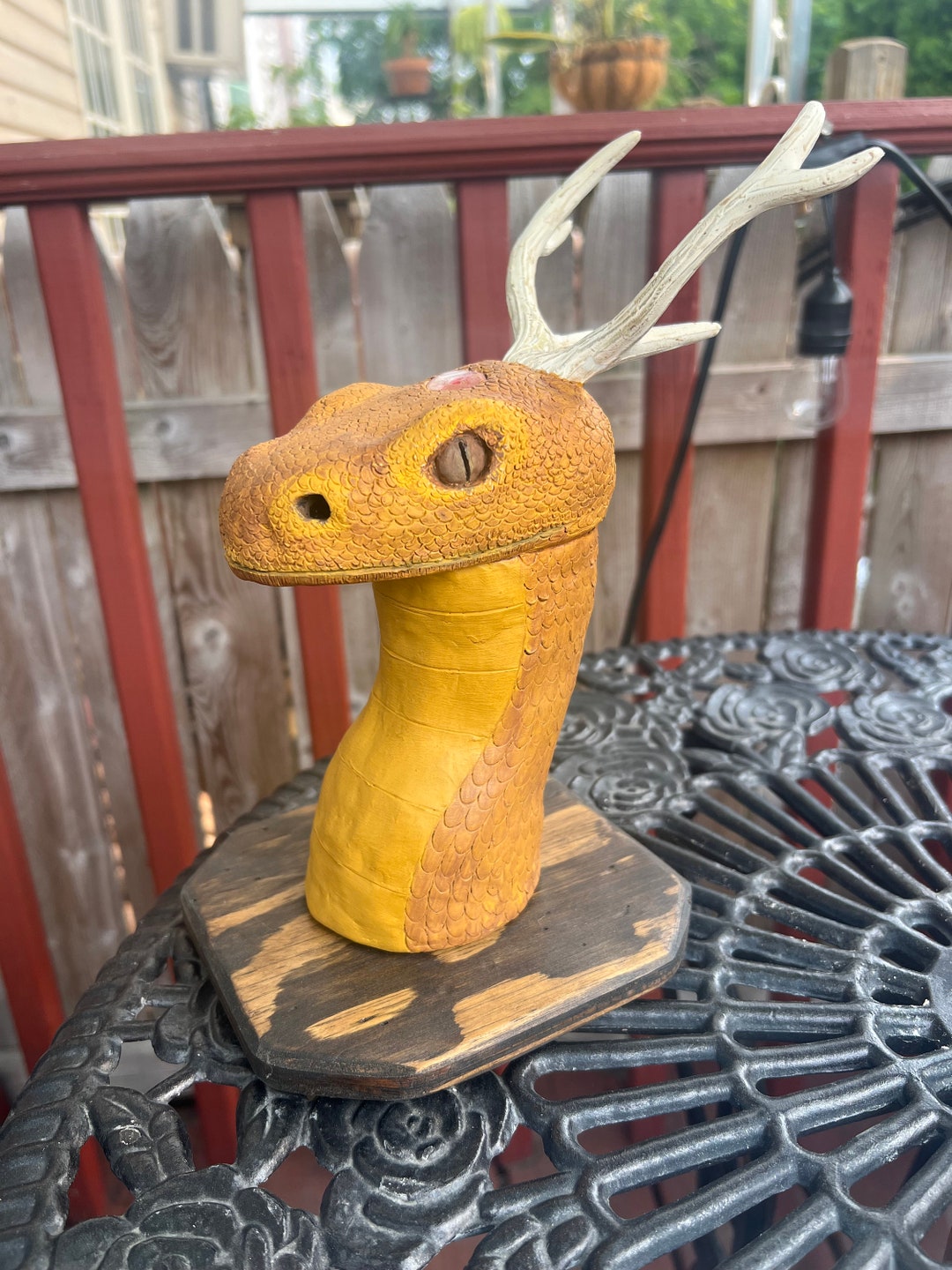 Native American Cherokee Folk Art. Hand Sculpted Uktena by - Etsy