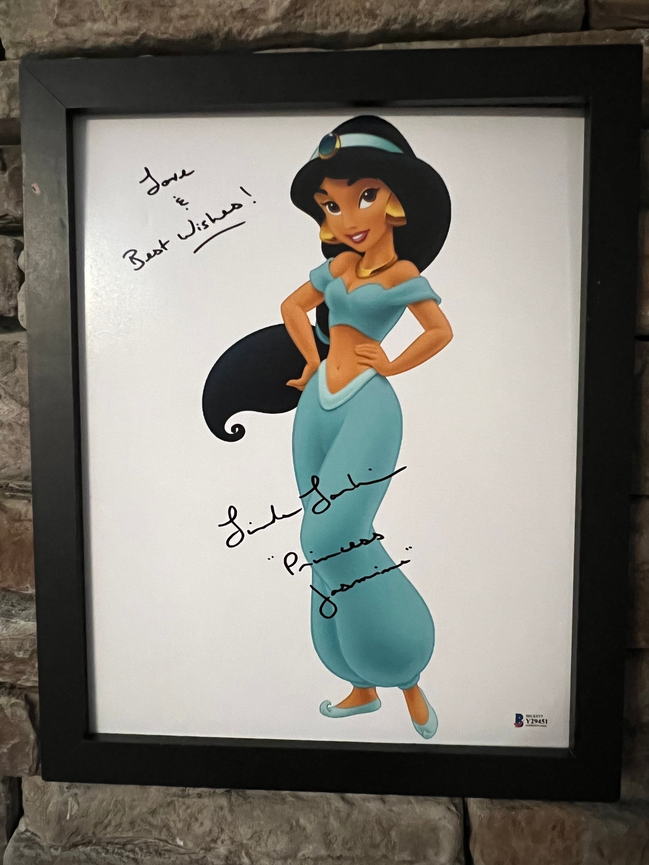 Princess Jasmine Autograph