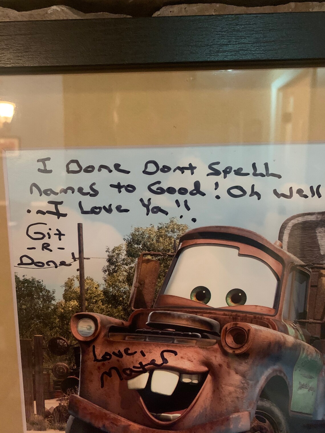 Autographed Larry the Cable Guy as Mater in the Disney Movie | Etsy