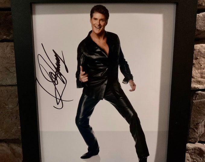 Autographed David Hasselhoff on Framed 8x10inch Photo With - Etsy