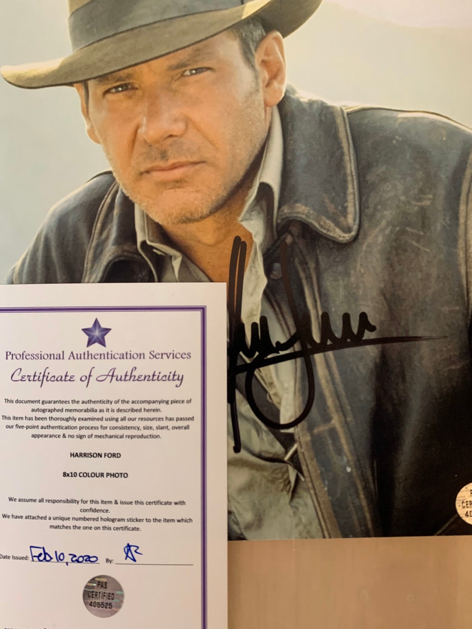 Autographed Harrison Ford Indiana Jones 8x10inch Framed Photo | Etsy