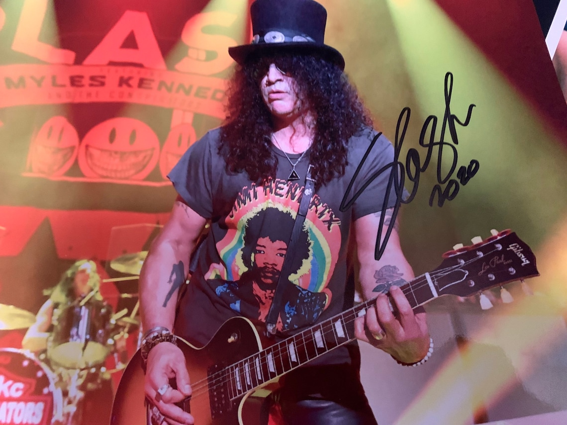 Autographed Slash 8x10inch Framed Photo With JSA COA - Etsy