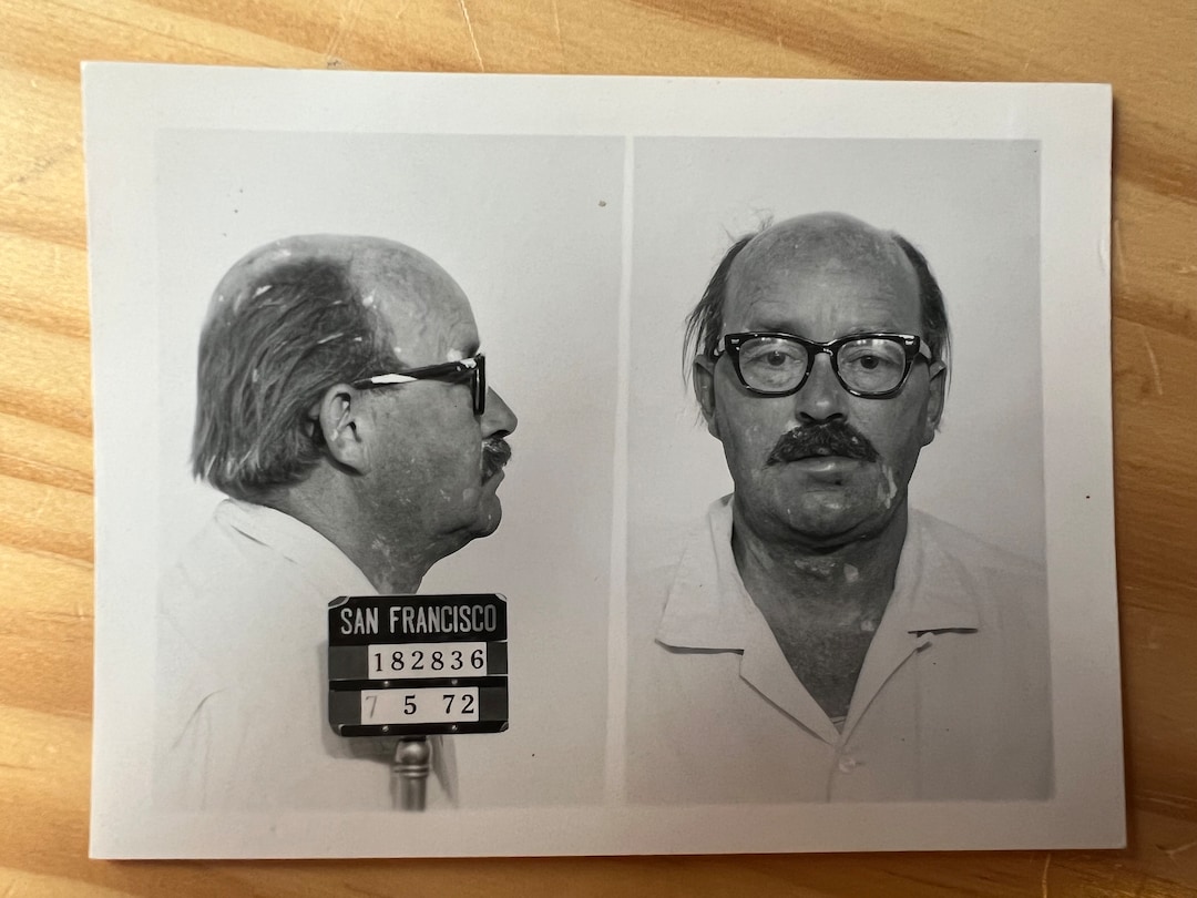Vintage 1970s Mugshot From the San Francisco Police Department - Etsy