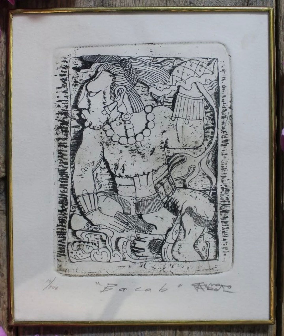 Mayan God Bacab Carving From Palenque Etching Handmade Mexico - Etsy UK