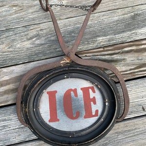 Antique Ice Sign - Etsy