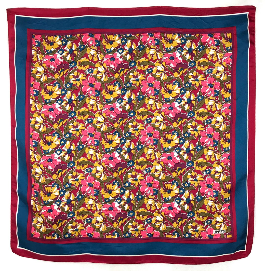 LIBERTY Silk Scarf 27"x26" Authentic Silk Scarves Silk Scarf Silk for ...