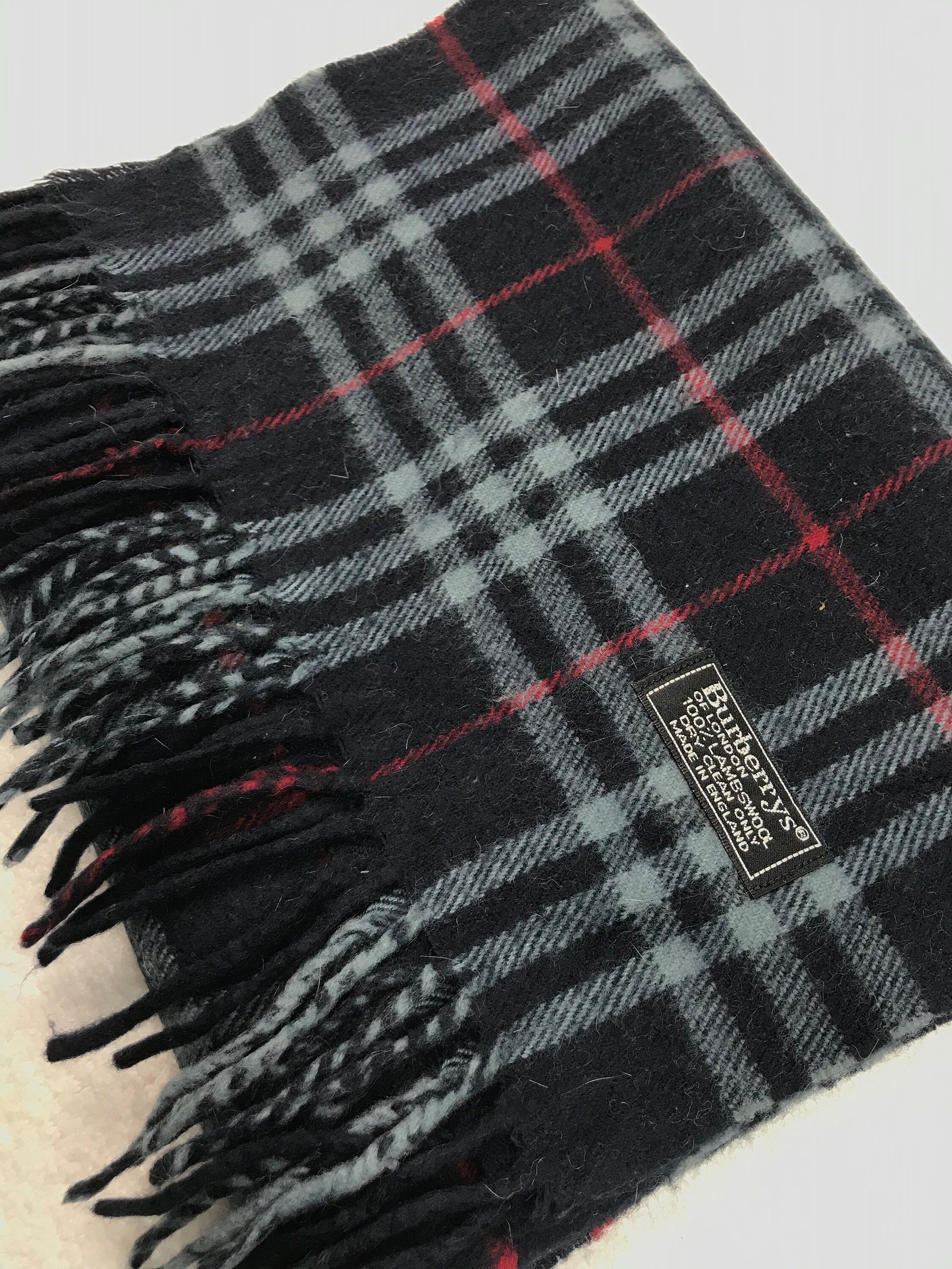 BURBERRY Winter Scarf 11.5x62 Authentic Warm Winter Scarves Warmer for ...