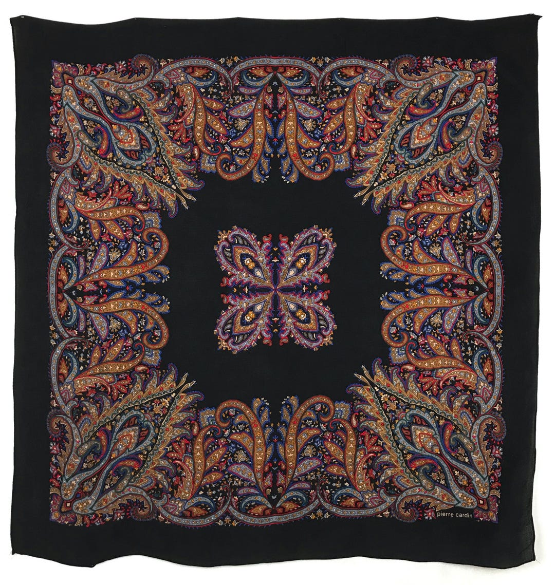 PIERRE CARDIN Scarf 29"x29.5" Authentic Silk Scarves Silk Scarf Silk ...