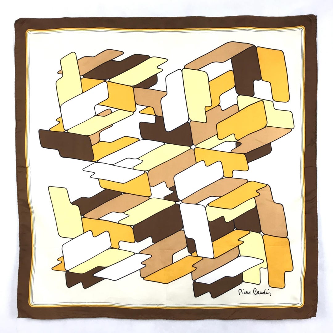 PIERRE CARDIN Scarf 30"x30" Authentic Silk Scarves Silk Scarf Silk for ...