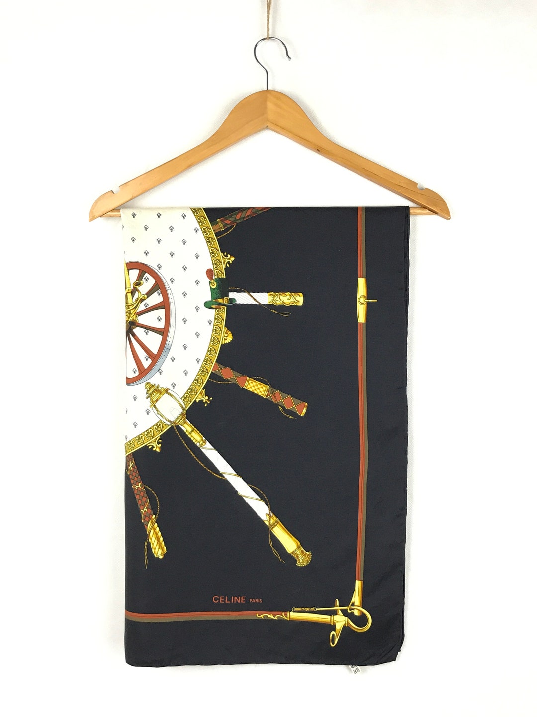 CELINE Scarf 33x34 Authentic Silk Scarves Silk - Etsy