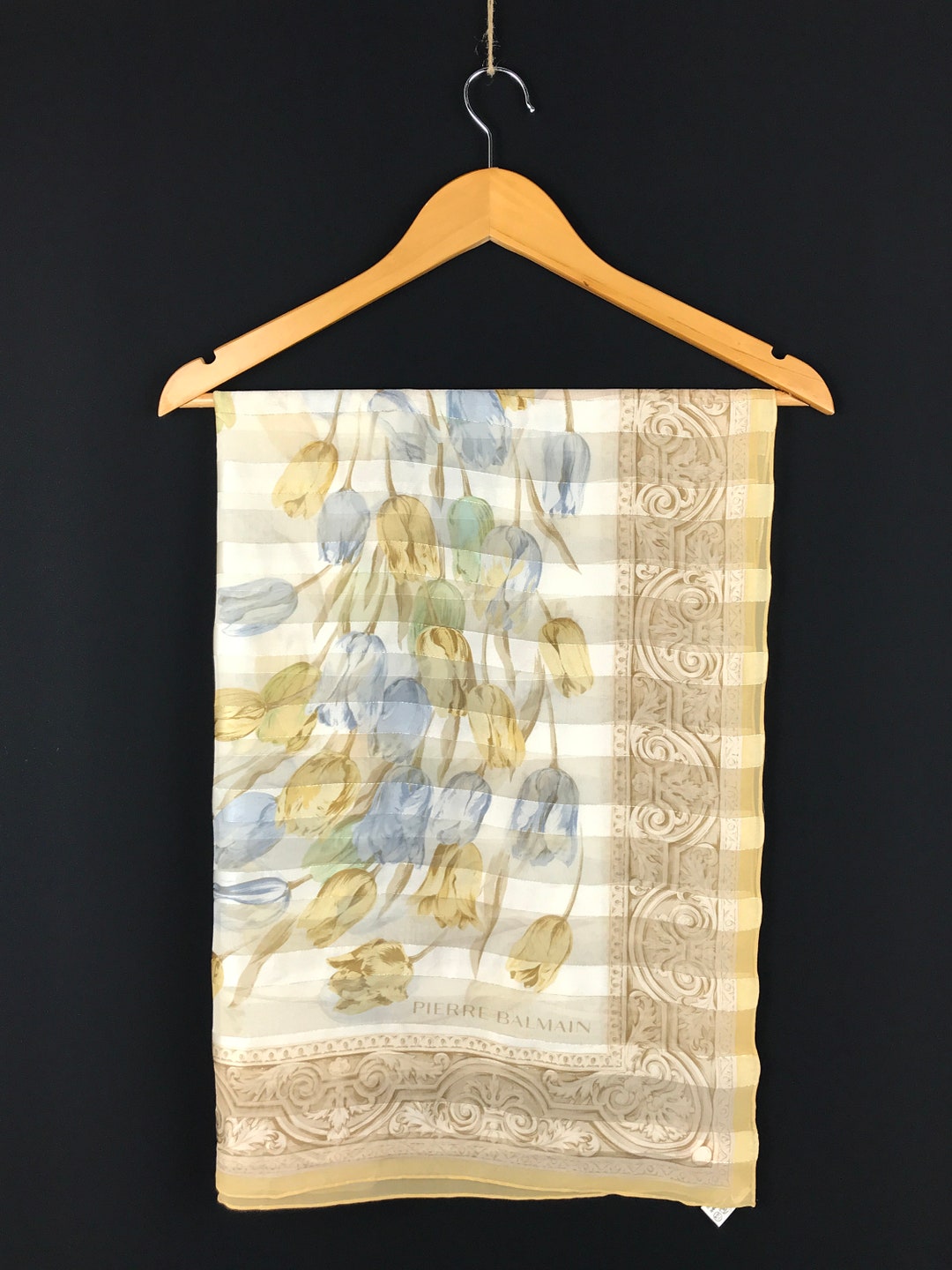 PIERRE BALMAIN Scarf 38x38.5 Authentic Silk Scarves Silk Scarf Silk for ...