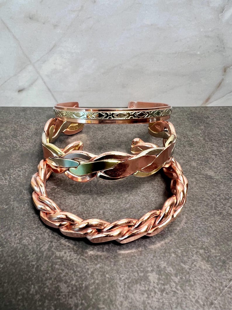 Men's Copper Bracelet, Copper Cuff Bracelet, Adjustable Copper Jewelry, Gift for Him, Father's ...