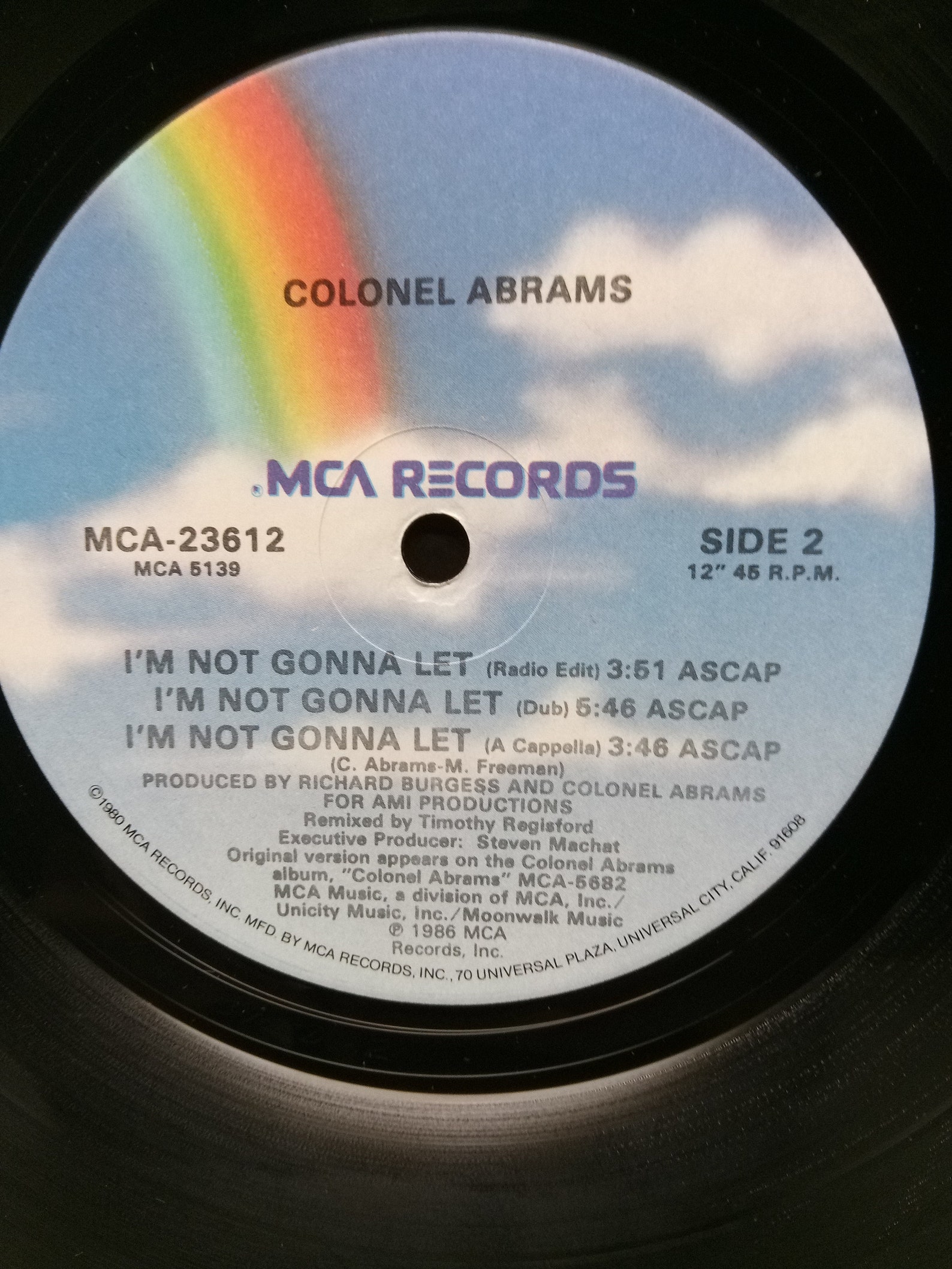 Colonel Abrams- I'm Not Gonna Let-1986 MCA Records Vinyl LP MCA 23612 ...