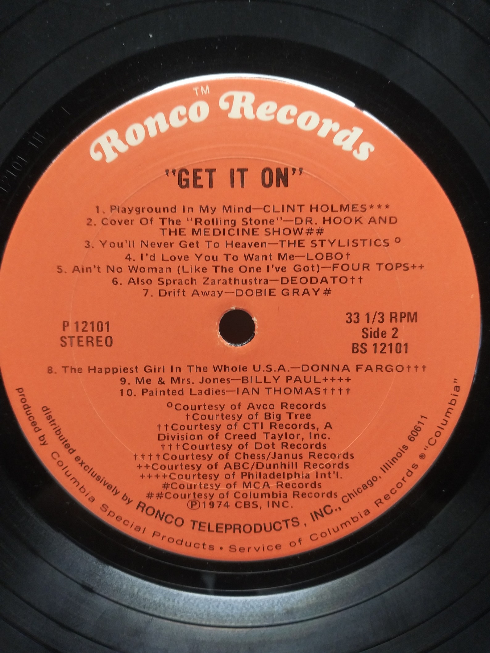 Ronco Presents Get It On 1974 Ronco / Cbs-columbia Records | Etsy