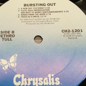 Jethro Tull Live- Bursting Out- 1978 Chrysalis Records- 4 Vinyl LP CH2 ...