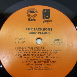 The Jackson-goin' Places-1977 Epic Records CBS Inc Vinyl LP JE 34835 - Etsy