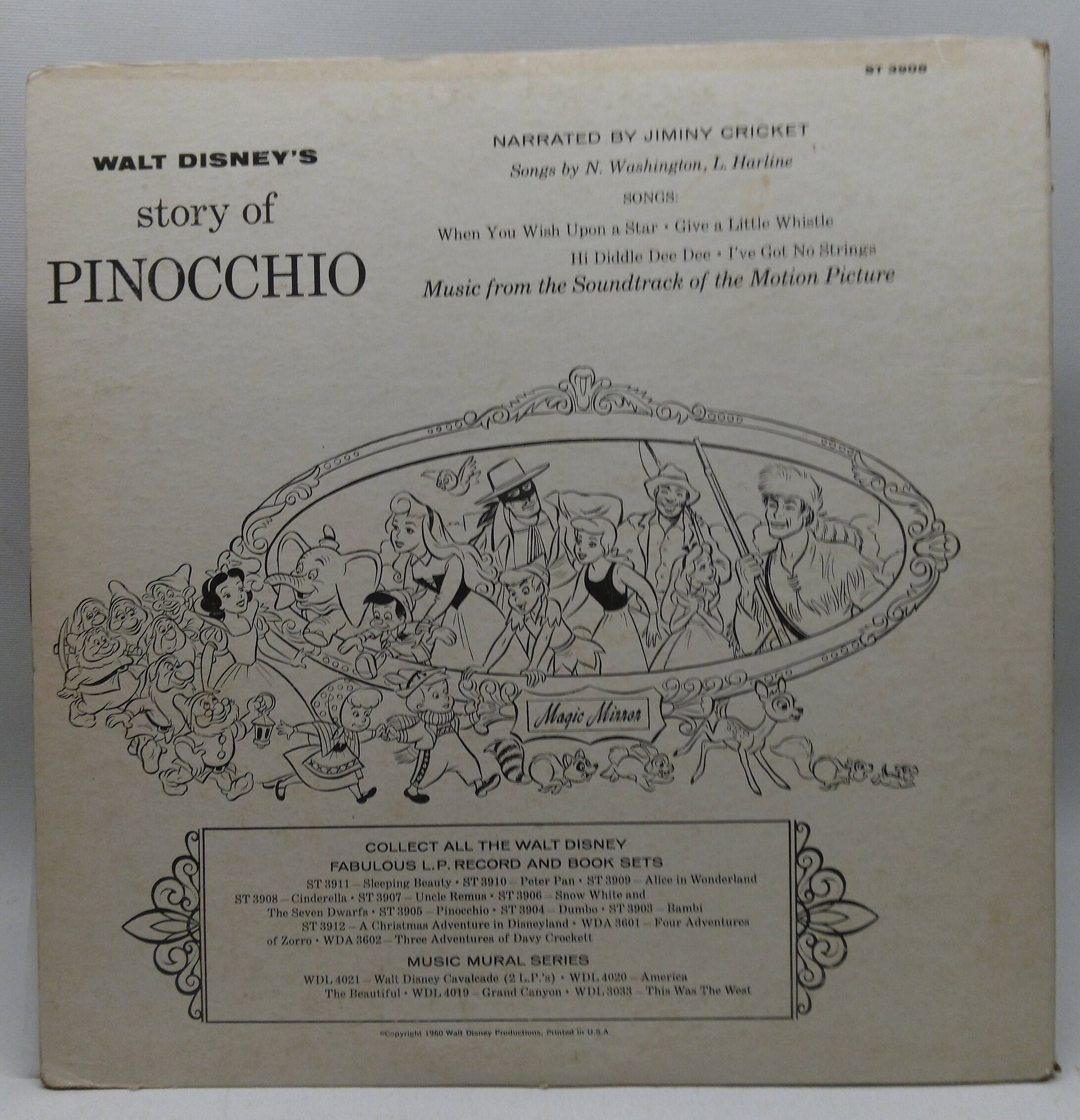 Walt Disney-pinocchio-magic Mirror-1960 Walt Disney Production - Etsy