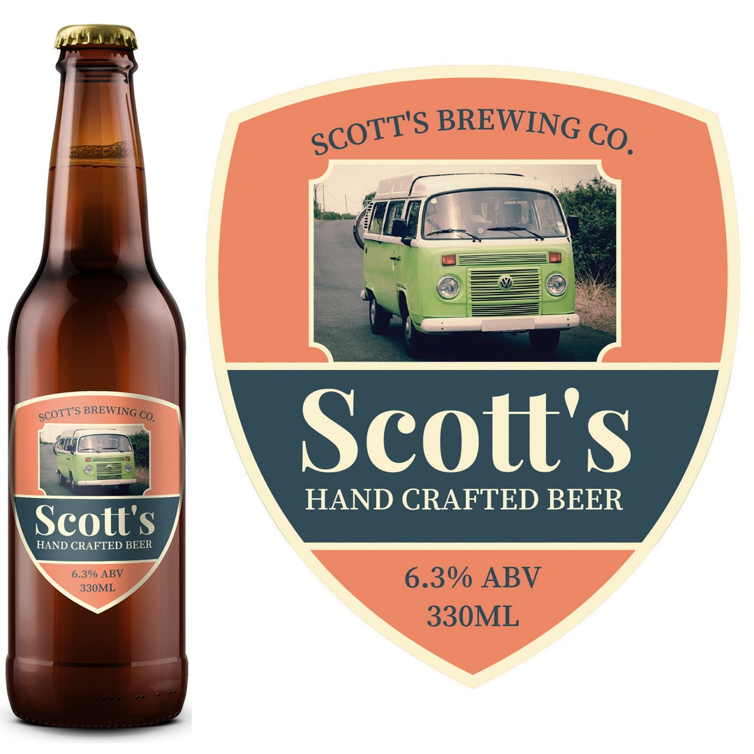 70s Beer Label, Custom Photo Beer Labels - Etsy