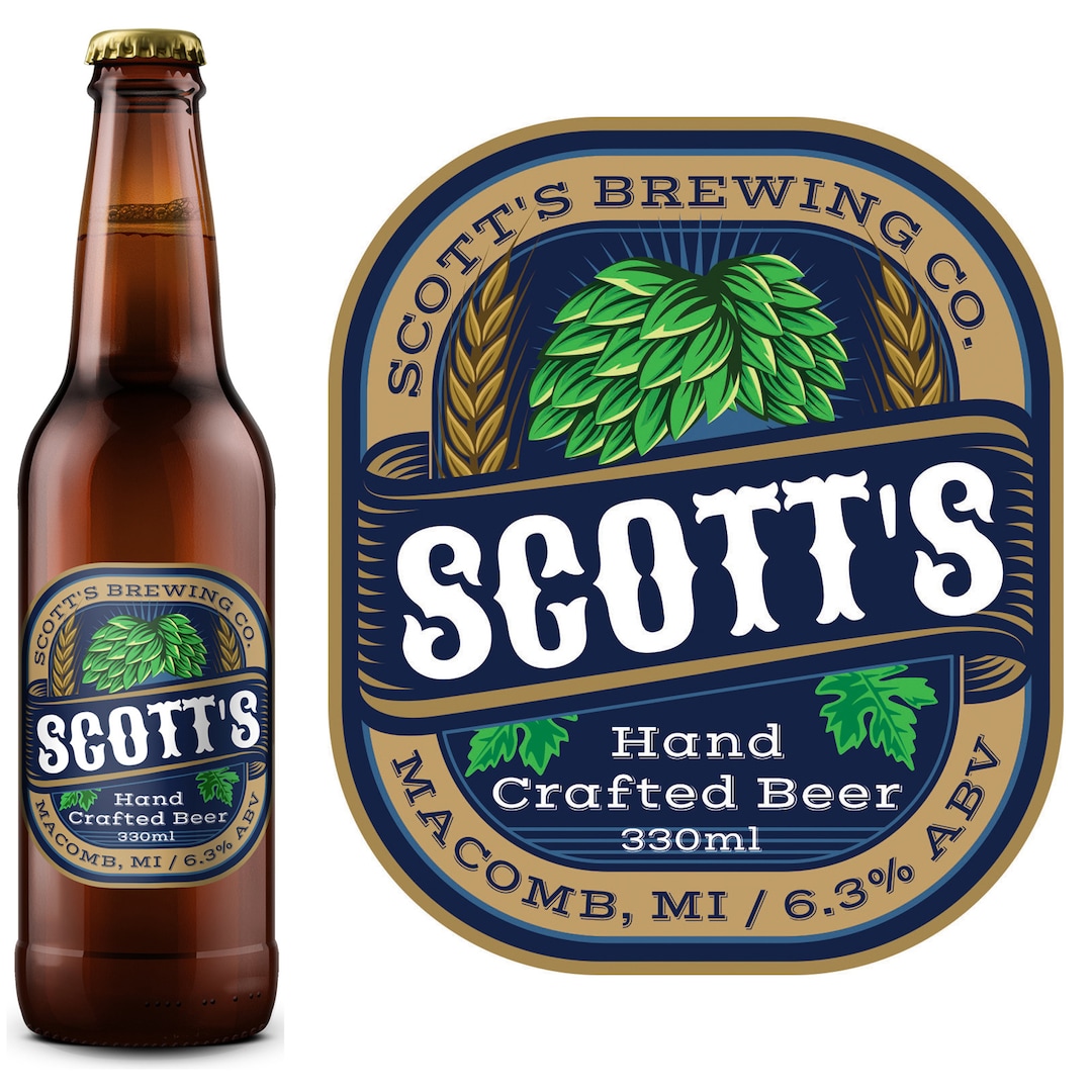 Custom Beer Bottle Labels: Waterproof Vinyl Stickers - Etsy