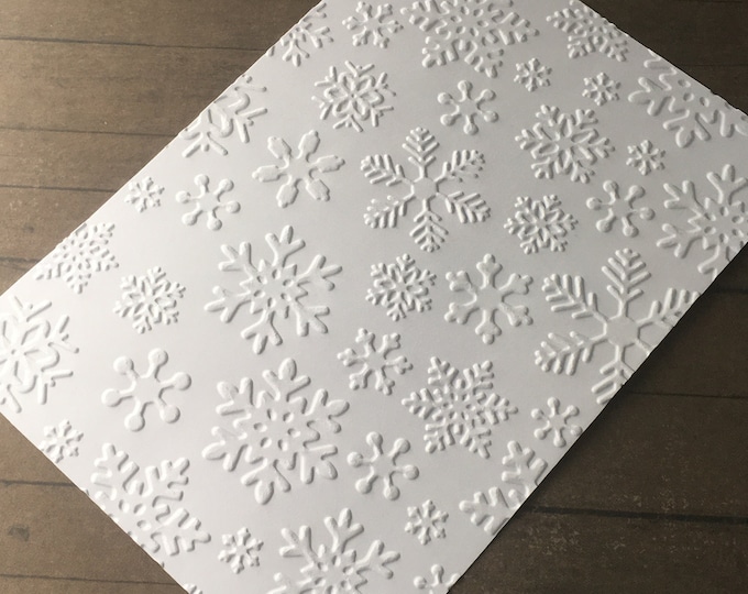 Snowflake Card Set Boxed Holiday Cards Embossed Christmas Card Set ...