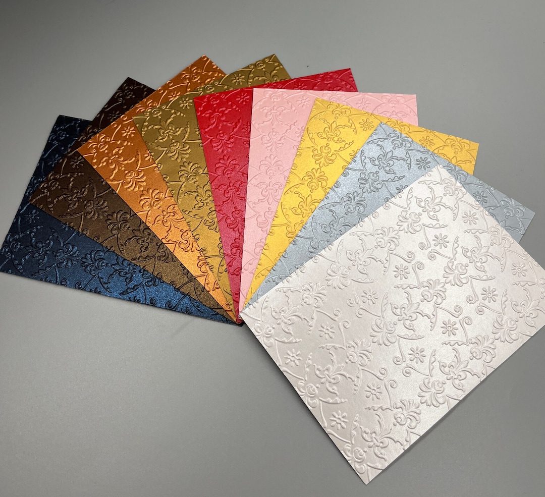 Embossed Castle Pearlised Paper Cards - Components for Handmade Cards ...