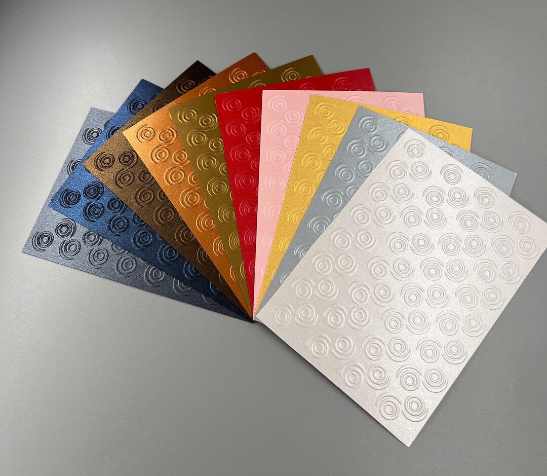 Embossed Circle Pearlised Paper Cards - Components for Handmade Cards ...