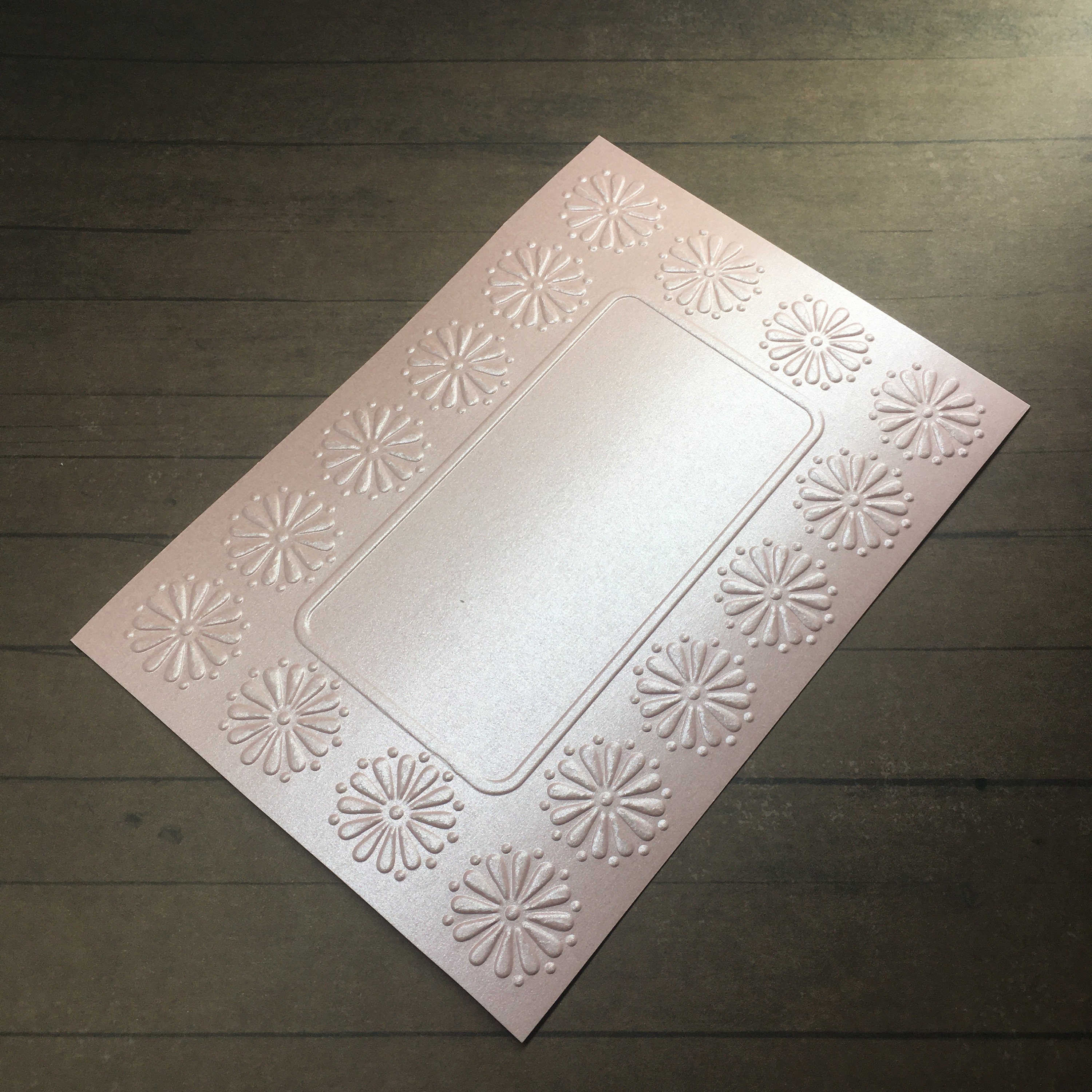4 X Embossed Pearlised Paper Cards - Components for Handmade Cards - Etsy