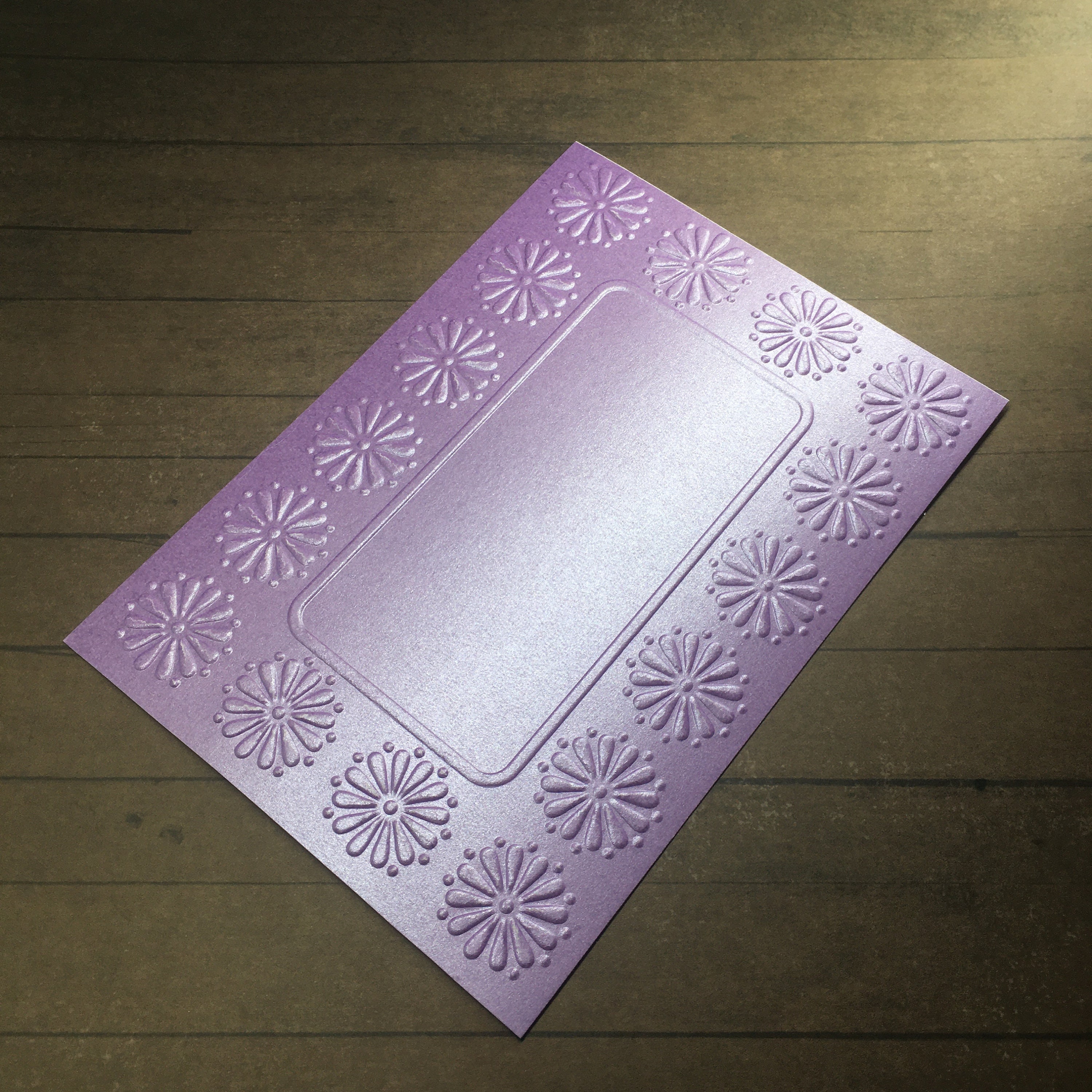 4 X Embossed Pearlised Paper Cards - Components for Handmade Cards - Etsy