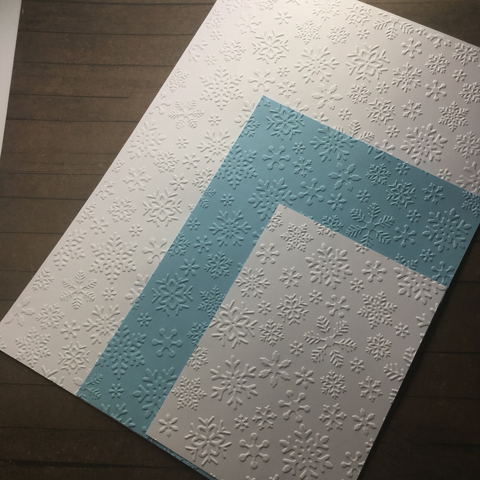 Embossed Snowflake Paper Cards - Components for Handmade Cards - Etsy