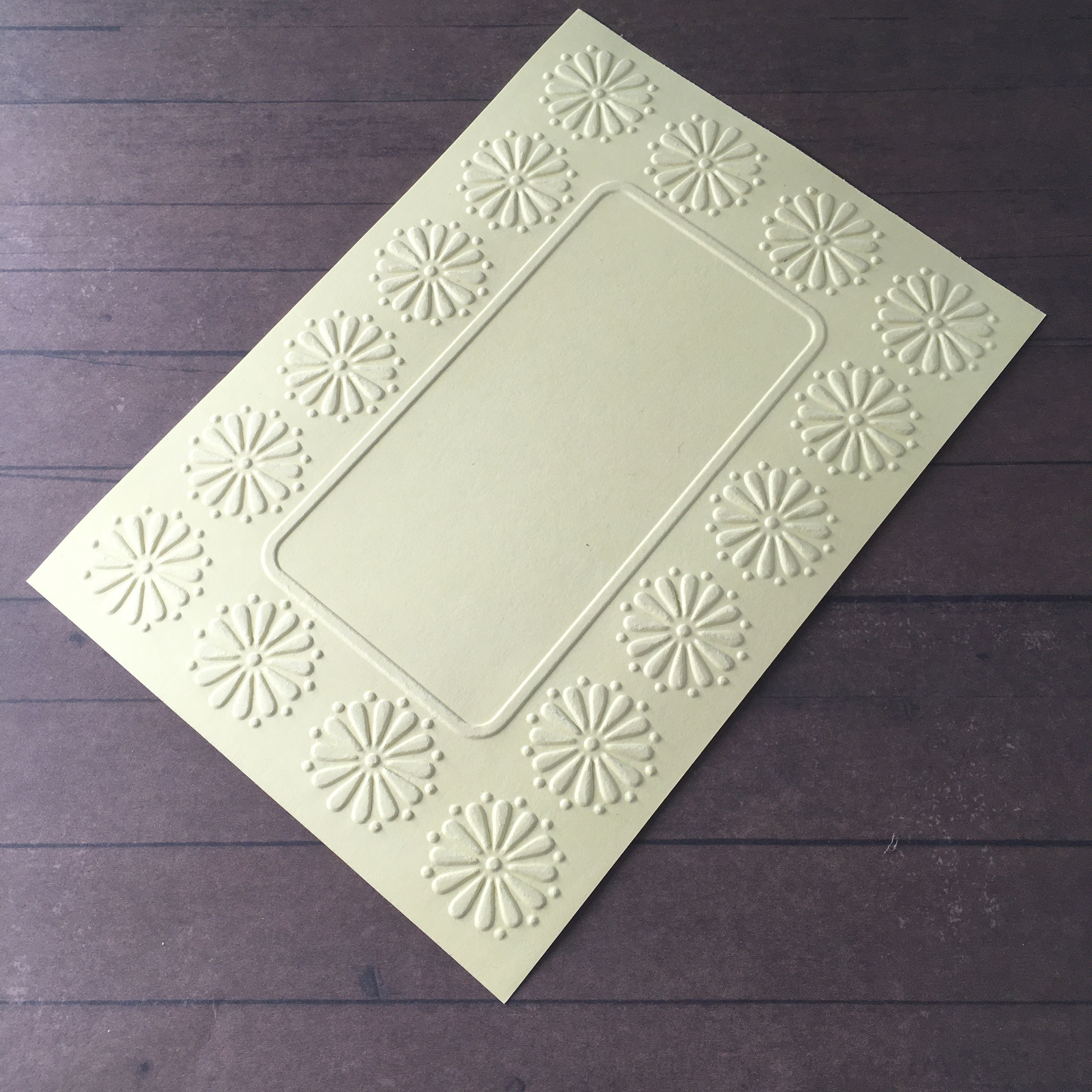 4 X Embossed Flower Paper Cards - Components for Handmade Cards - Etsy