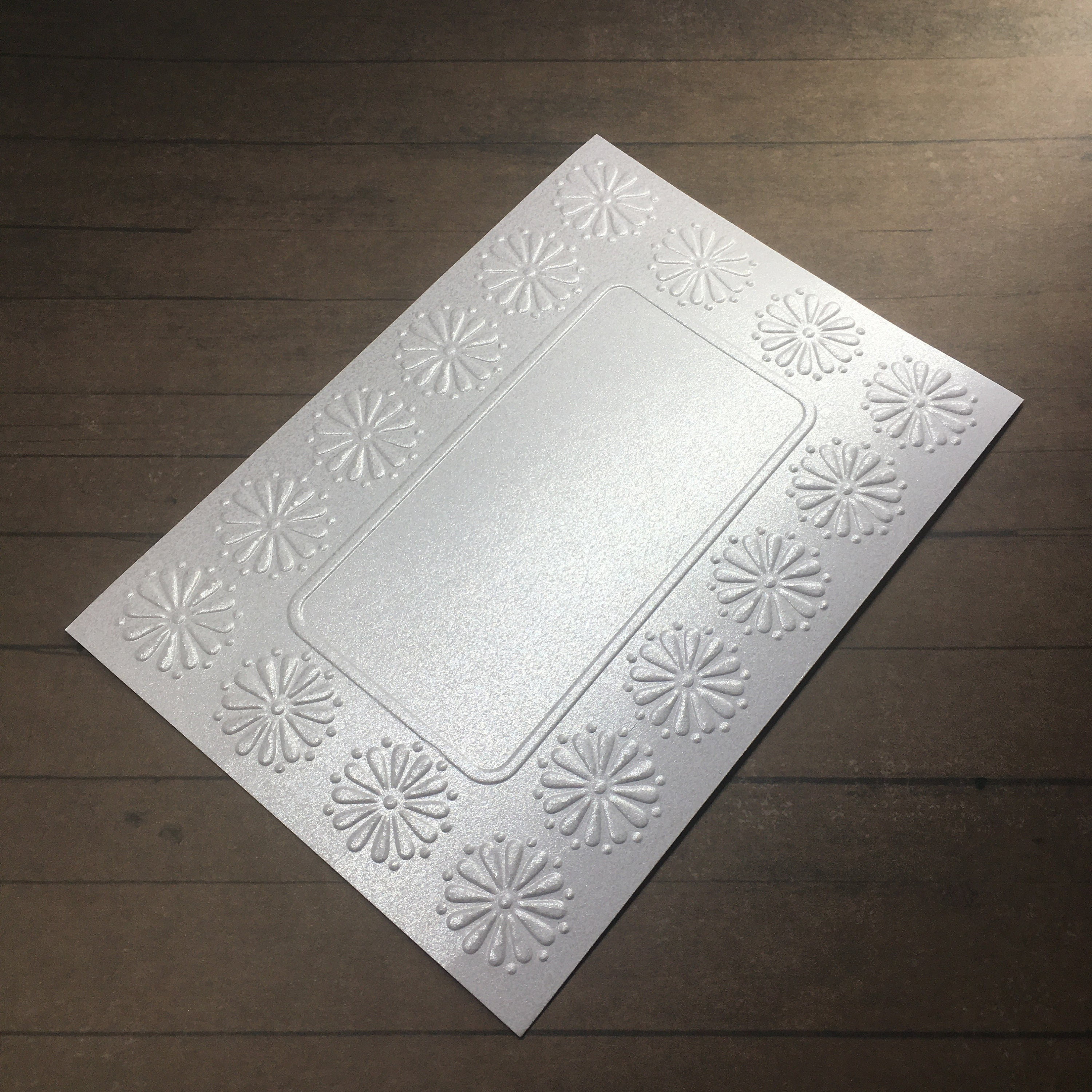 4 X Embossed Pearlised Paper Cards Components for Handmade - Etsy