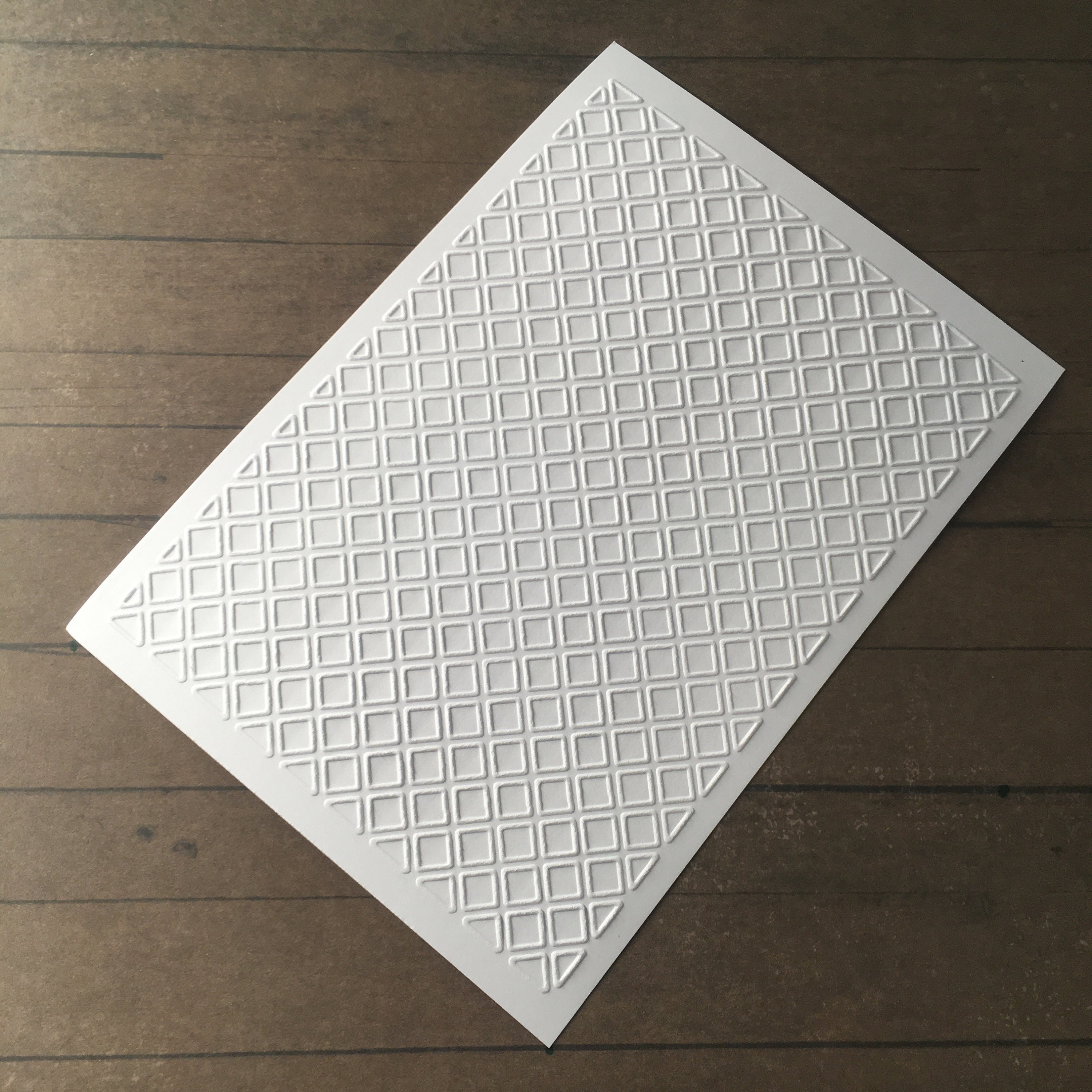 4 X Embossed Checked Paper Cards Components for Handmade Cards - Etsy