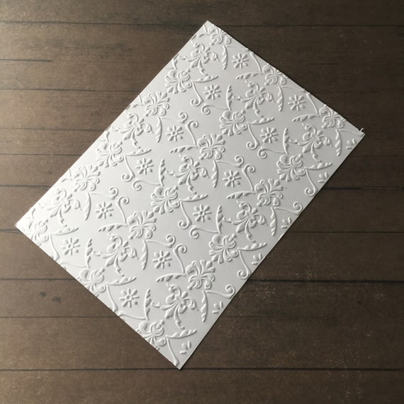 4 X Embossed Paper Cards Components for Handmade Cards - Etsy