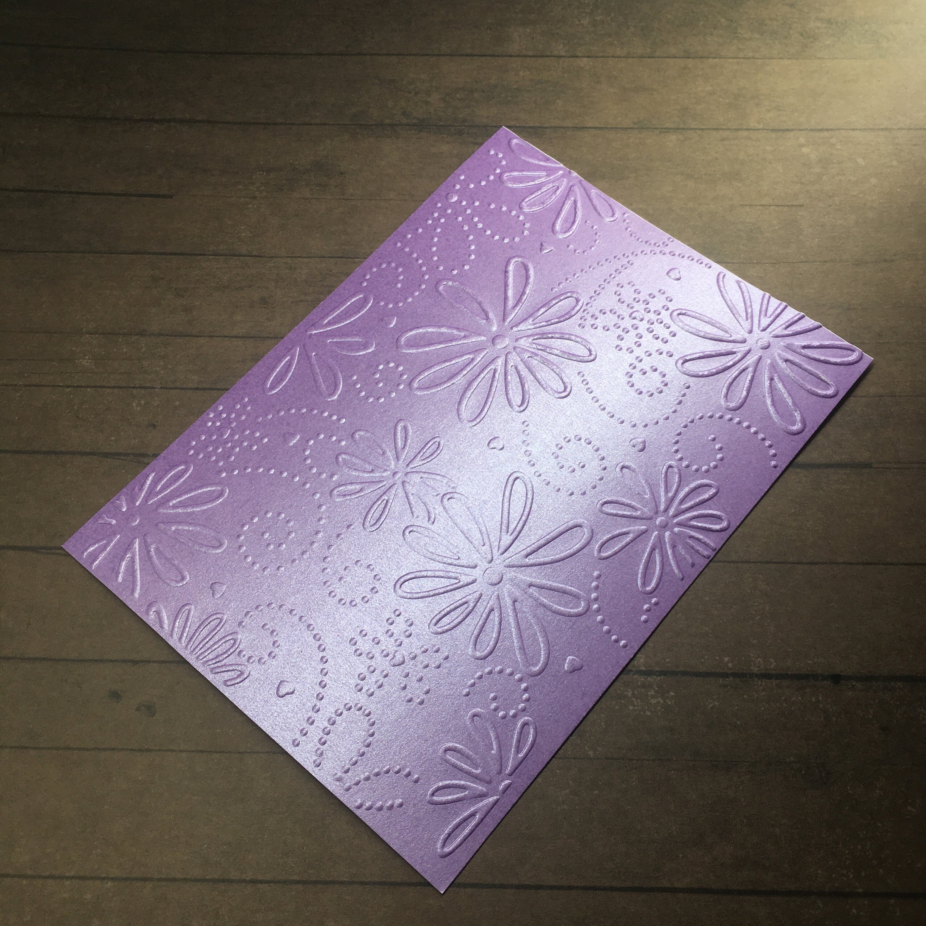 4 X Embossed Pearlised Paper Cards - Components for Handmade Cards - Etsy