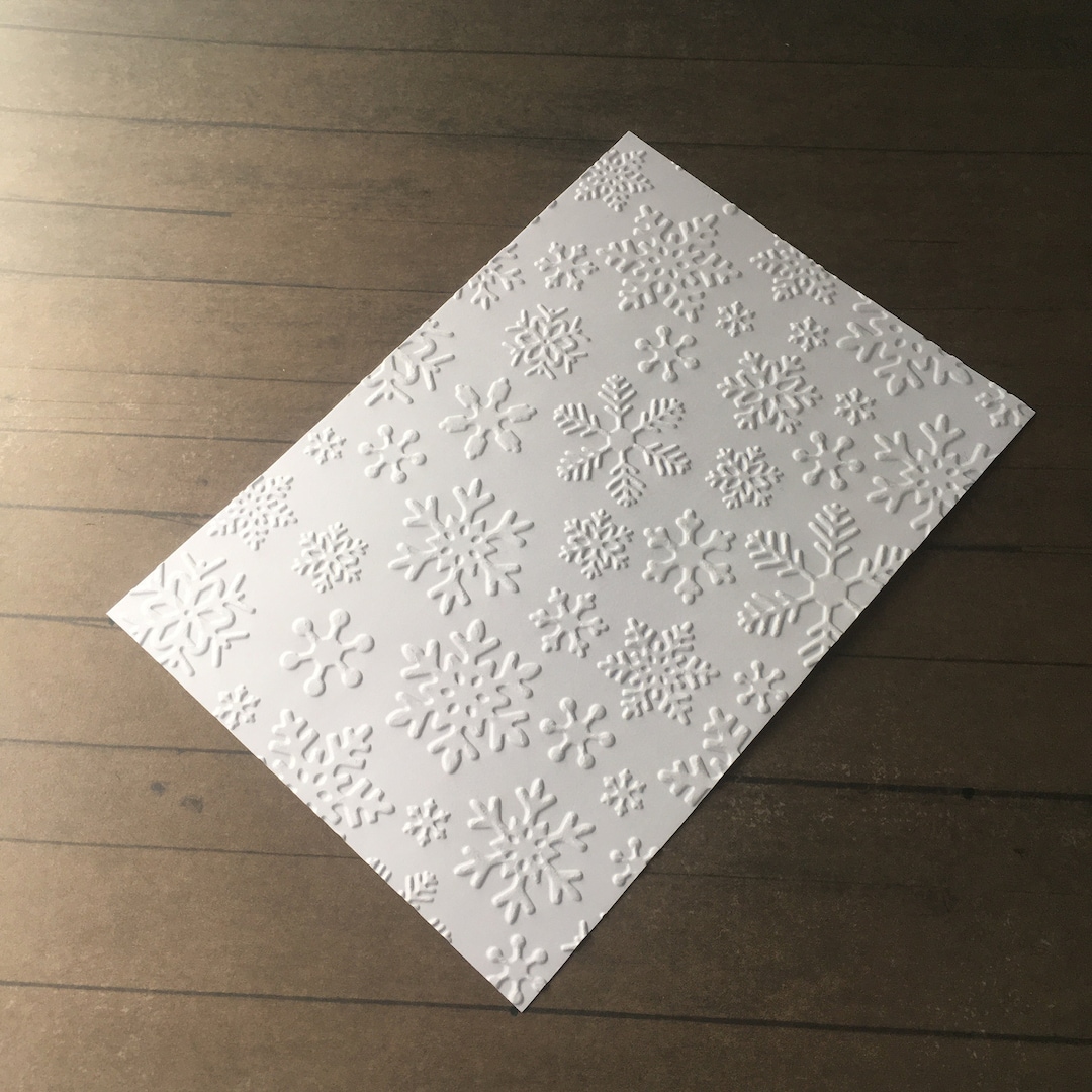 Embossed Snowflake Paper Cards - Components for Handmade Cards - Etsy