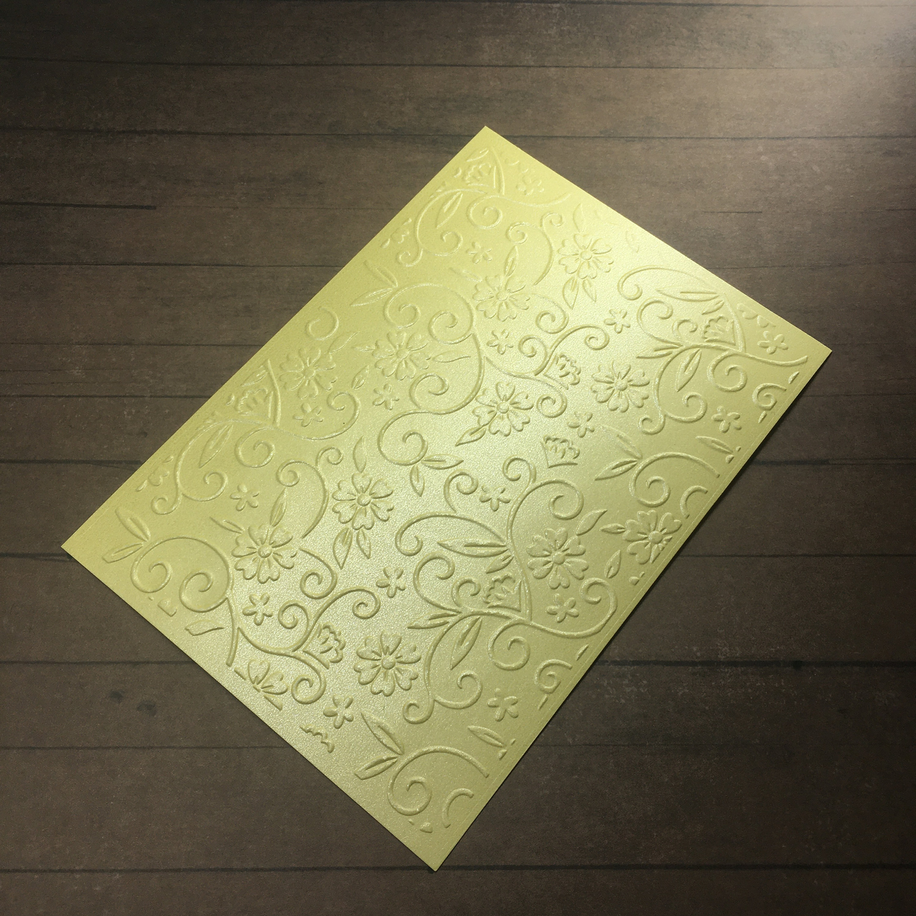 4 X Embossed Pearlised Paper Cards - Components for Handmade Cards - Etsy