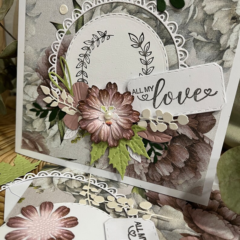 DIY Floral Card Making Kit – Handmade Embossed Card & Envelope - Etsy