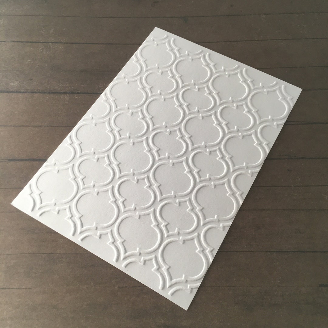 4 X Embossed Paper Cards - Components for Handmade Cards - Etsy