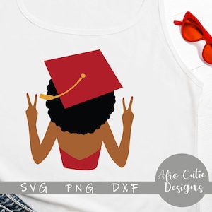 Senior Black Woman - Black Girl Graduation SVG - African American ...