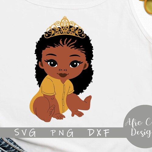 Beautiful African American Baby Girl SVG Cut File & PNG - Etsy