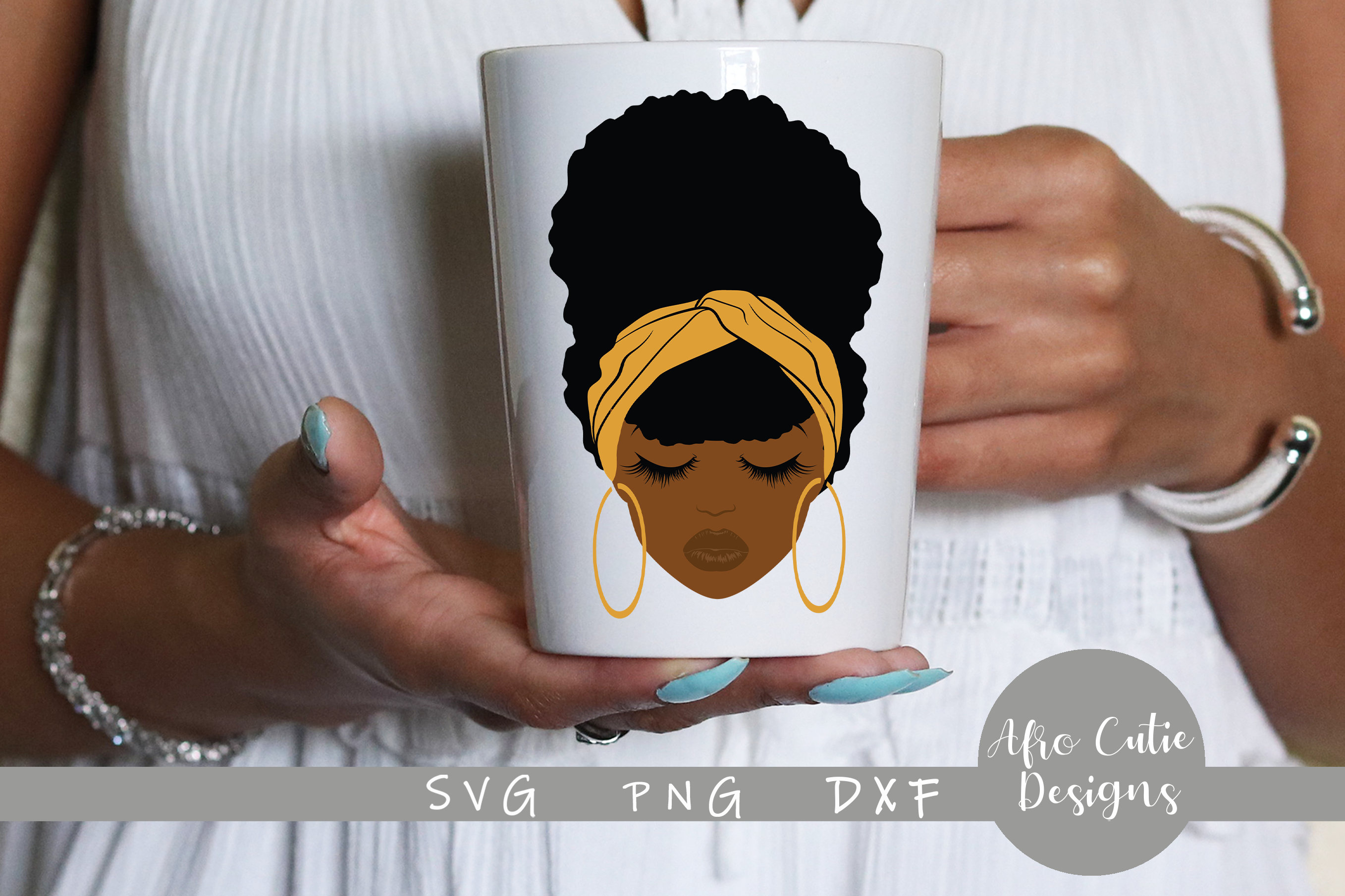 Woman Afro Puff Headscarf Gold African American Afro Girl - Etsy