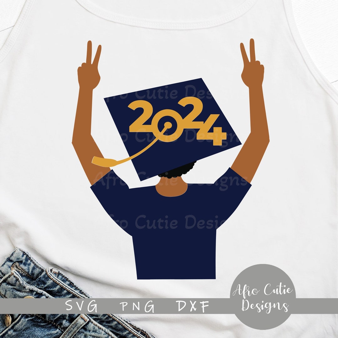 Svg senior 2024 Black Man Graduation SVG African American Graduation ...